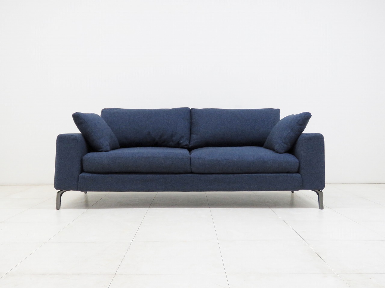 代購代標第一品牌－樂淘letao－ IDC大塚家具 2人掛けソファ DUO2 デュオ2 ファブリック ネイビー ワイドサイズ フェザー使用 カバーリング