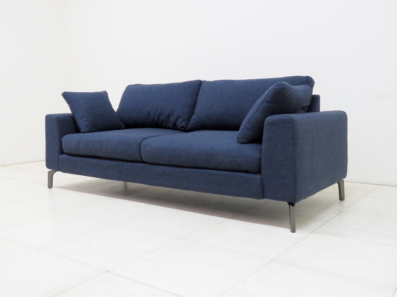 代購代標第一品牌－樂淘letao－ IDC大塚家具 2人掛けソファ DUO2 デュオ2 ファブリック ネイビー ワイドサイズ フェザー使用 カバーリング